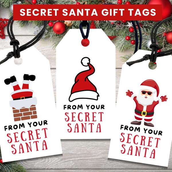 Secret Santa Tags - Etsy