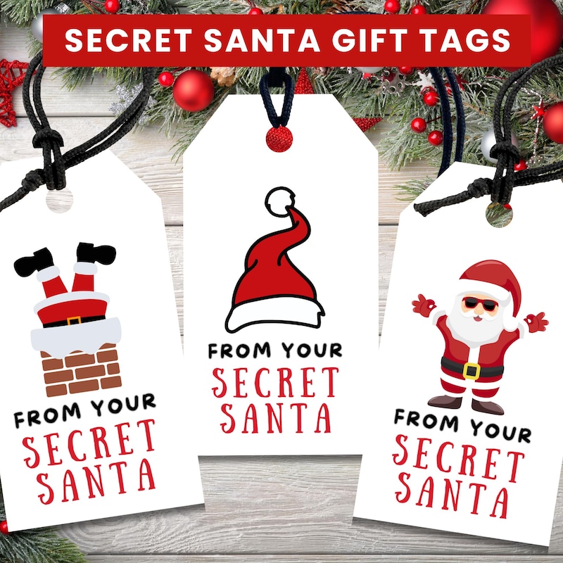 Secret Santa Tags - Etsy