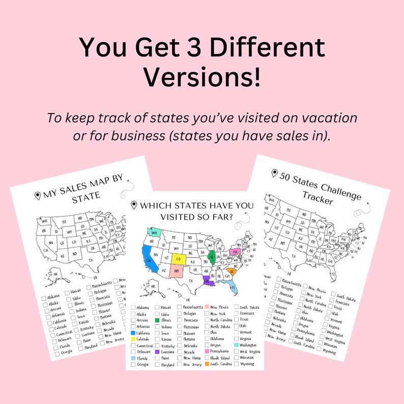 United States Map, Printable Map, US Coloring Map, 50 States Challenge ...