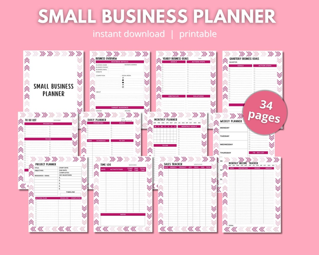 Small Business Planner Printable, Printable Business Planner, Printable ...