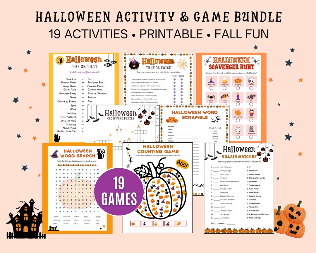 Halloween Games Bundle, Halloween Activities, Halloween Games, Games ...
