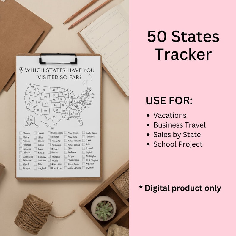 United States Map, Printable Map, US Coloring Map, 50 States Challenge ...