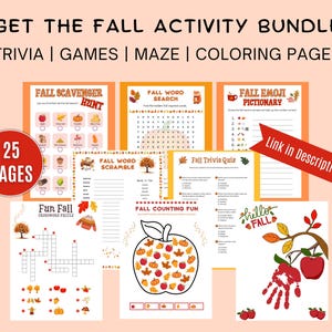 Fall Crossword Puzzle Printable, Fall Crossword Game, Autumn Crossword ...