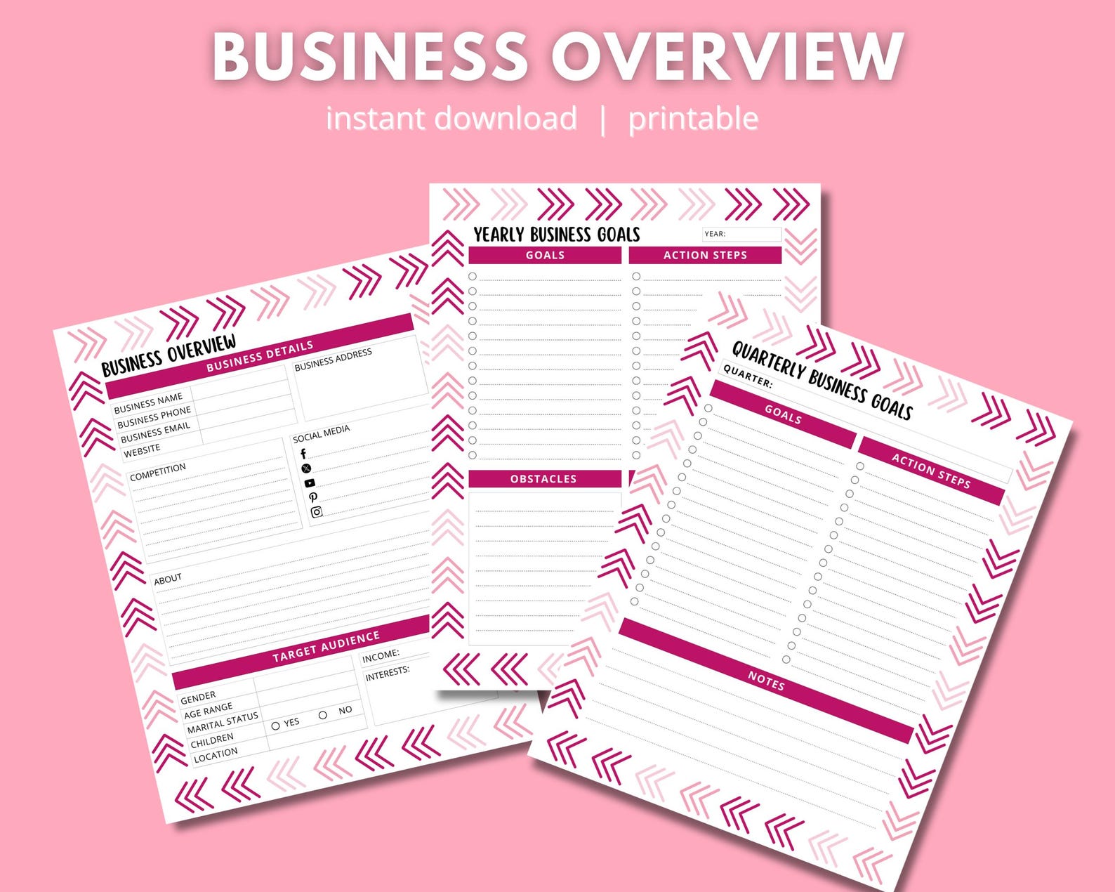 Small Business Planner Printable, Printable Business Planner, Printable ...