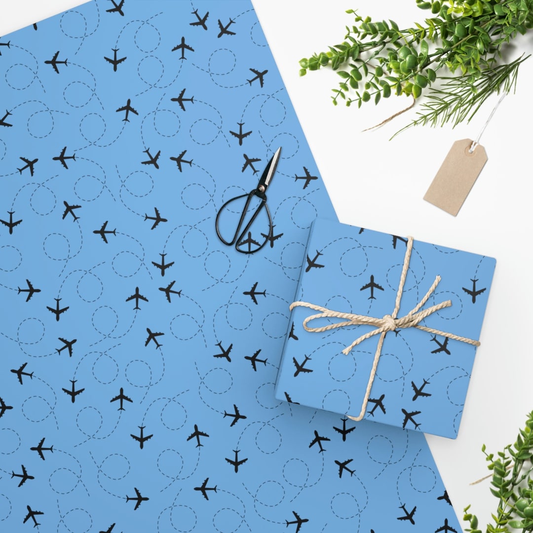 Airplanes Wrapping Paper, Unique Gift Wrap, Gift Wrapping, Travel Gifts ...