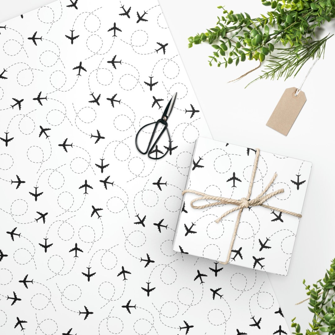 Airplanes Wrapping Paper, Unique Gift Wrap, Gift Wrapping, Travel Gifts ...