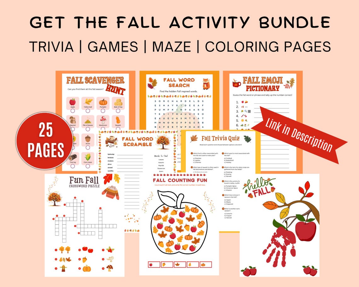 Fall Tic-tac-toe Game, Printable Fall Games, Autumn Games, Kids Games ...
