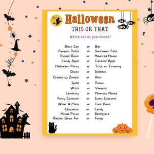 Halloween This or That Game Printable, Halloween Activities, Halloween ...