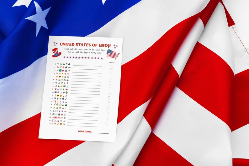 United States of Emoji Game, USA Game, United States Trivia, Emoji ...