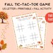 Fall Tic-tac-toe Game, Printable Fall Games, Autumn Games, Kids Games ...
