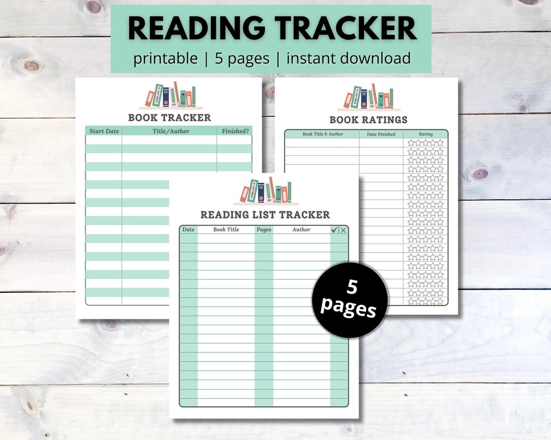 Reading Tracker Printable, Reading List Tracker, Reading List, Reading ...