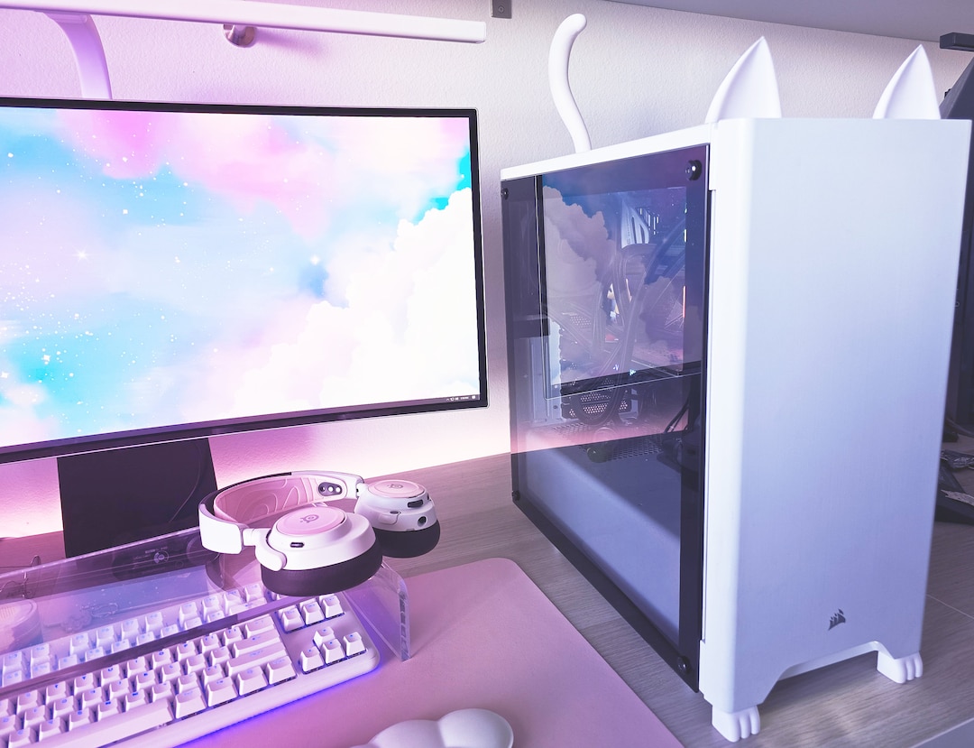 Cat PC Decoration -- 3D Printed, Magnetic - Etsy