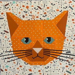 Kitty Cat Quilt Square Pattern (10" & 15" Patterns) - Etsy