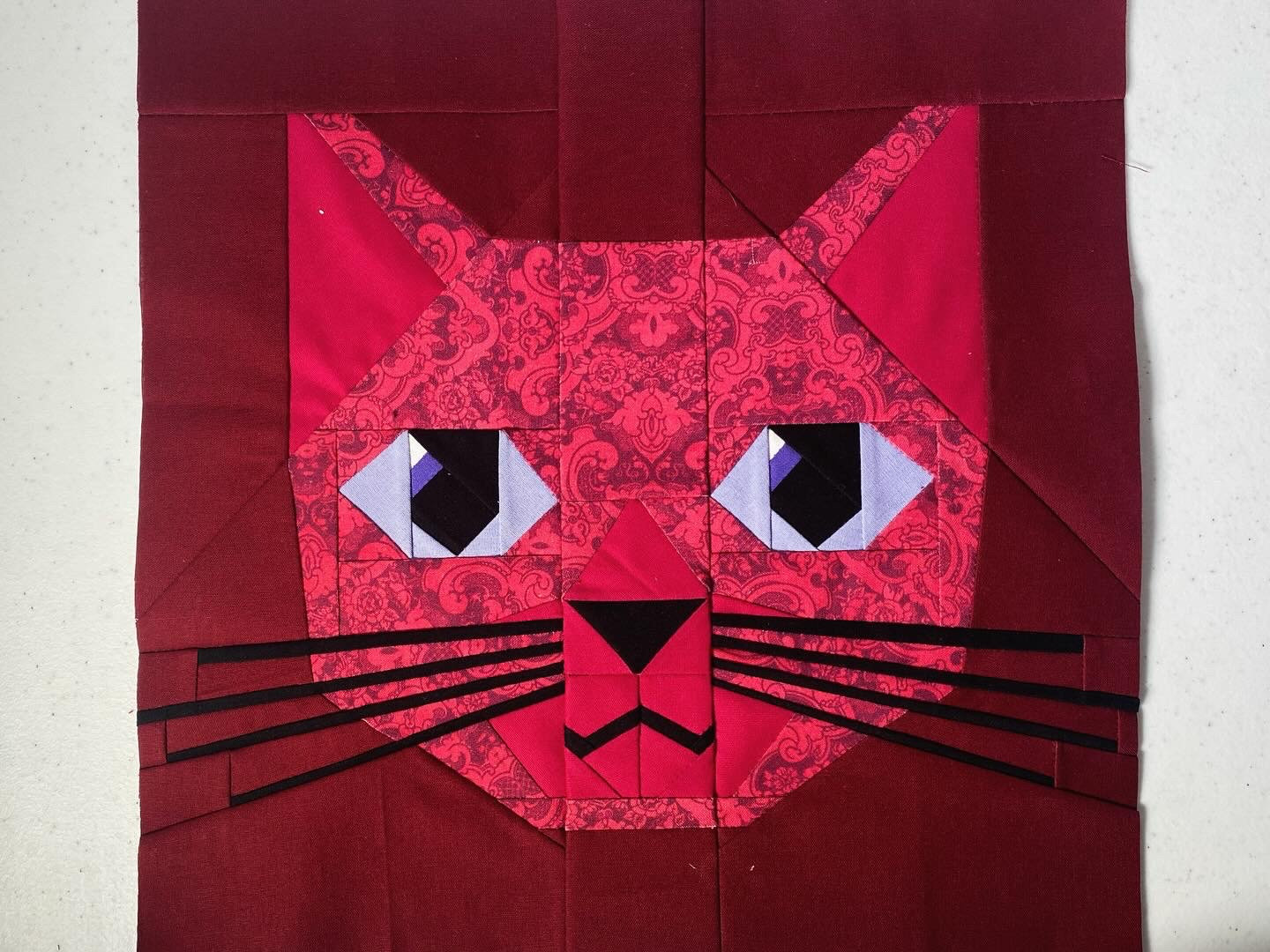 Cute Cat FPP Quilt Pattern Square - Etsy