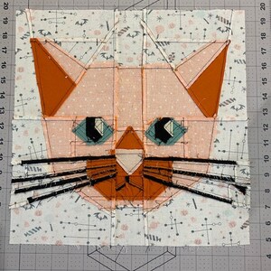 Kitty Cat Quilt Square Pattern (10" & 15" Patterns) - Etsy