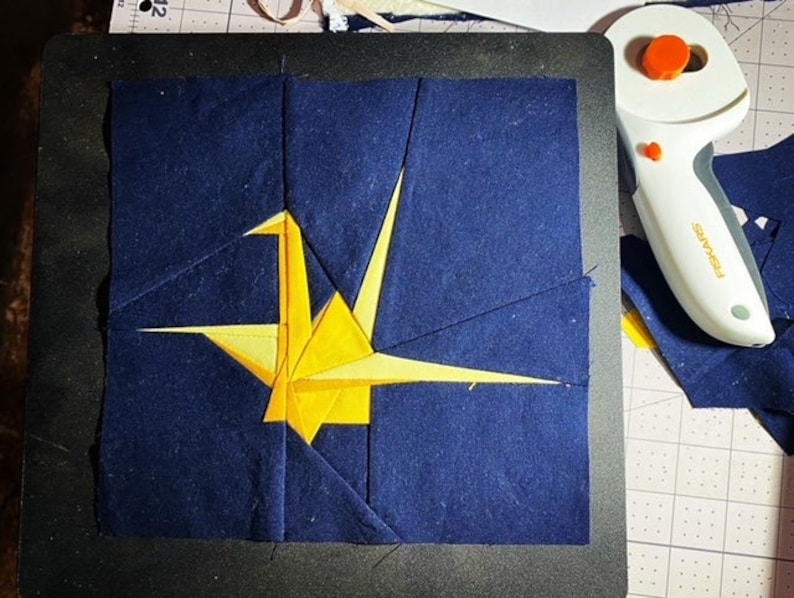 Origami Crane Quilt Square Pattern (6", 8", and 12" Patterns) - Etsy