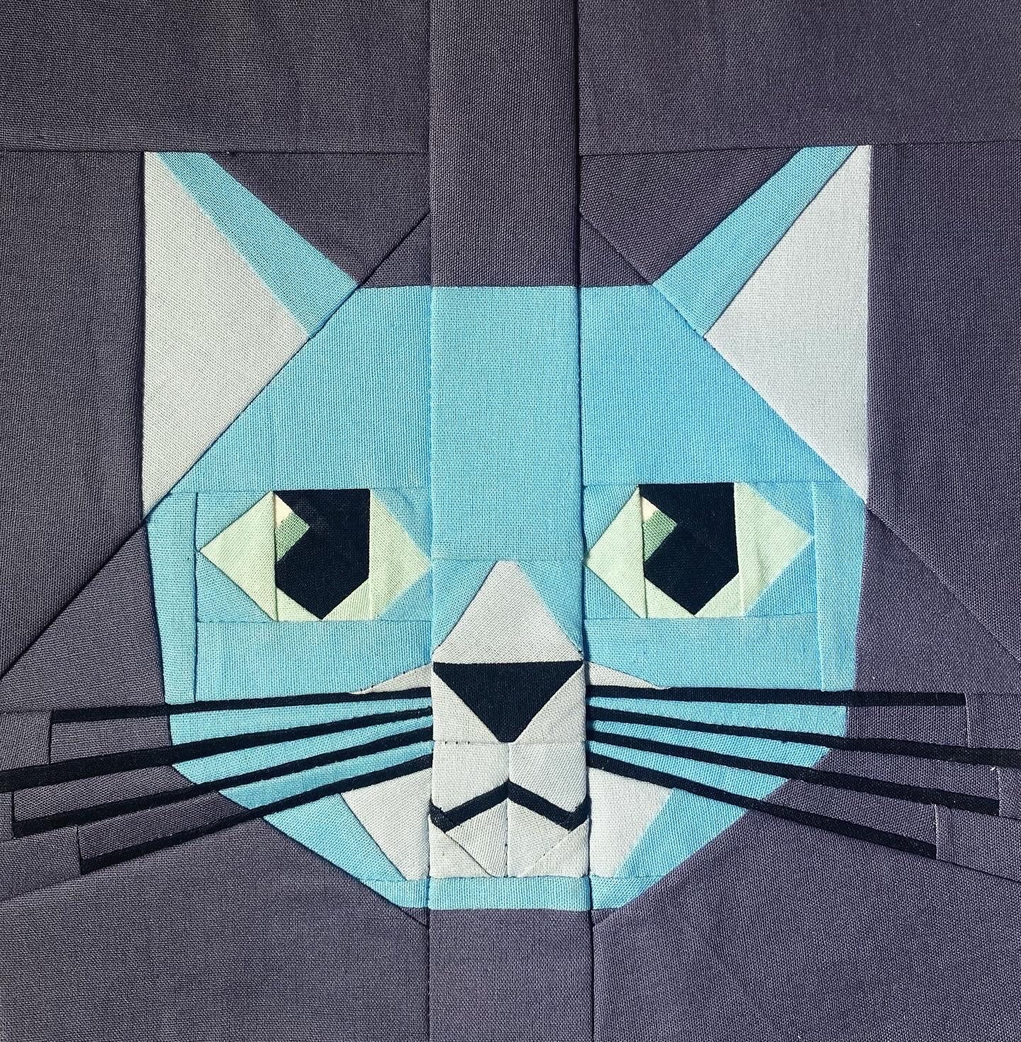 Cute Cat FPP Quilt Pattern Square - Etsy
