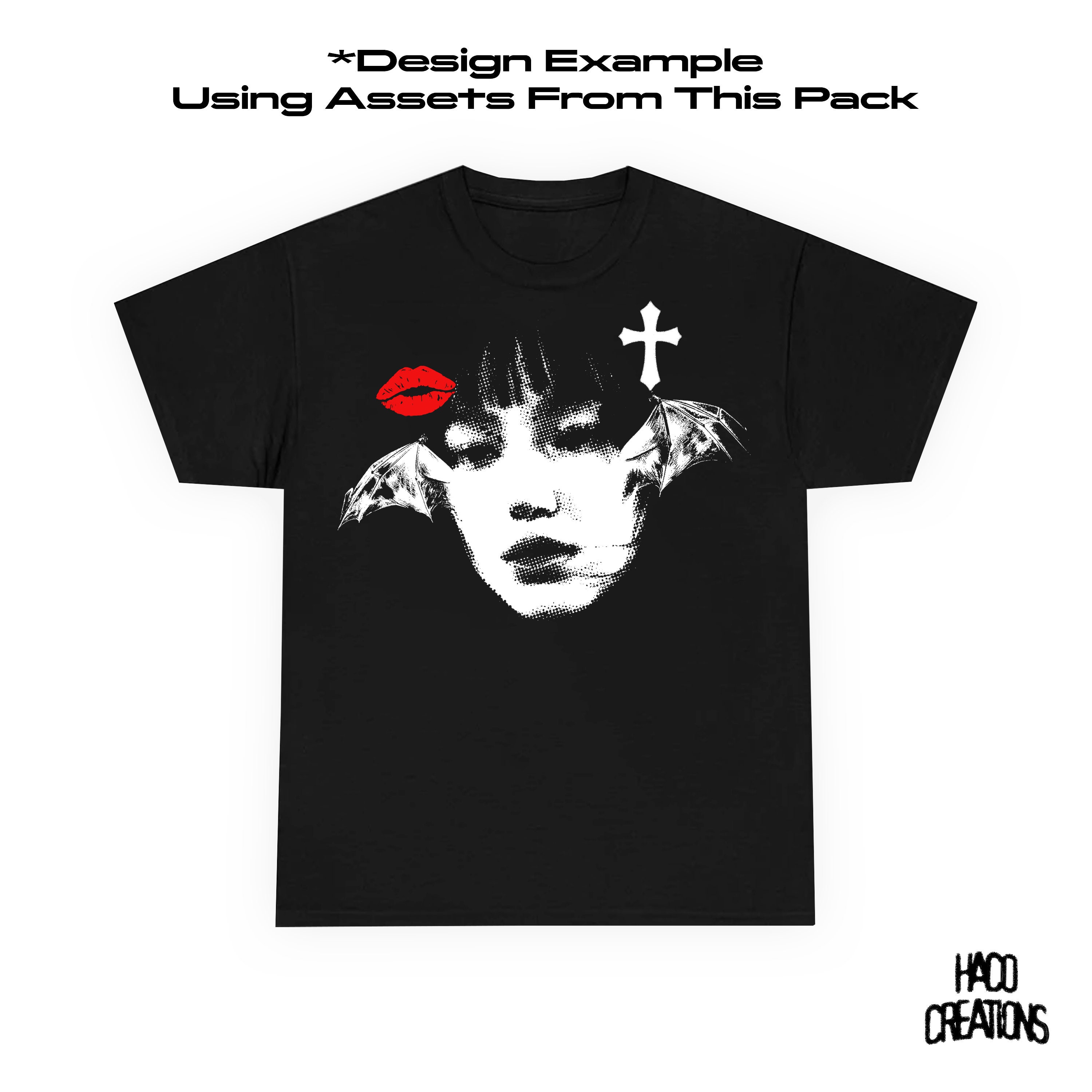 Gothic Streetwear Y2K Icons & Symbols | 25 Assets for Logos | Clothing ...