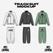 Streetwear Shell Tracksuit Vector Mockup Template for Clothing ...