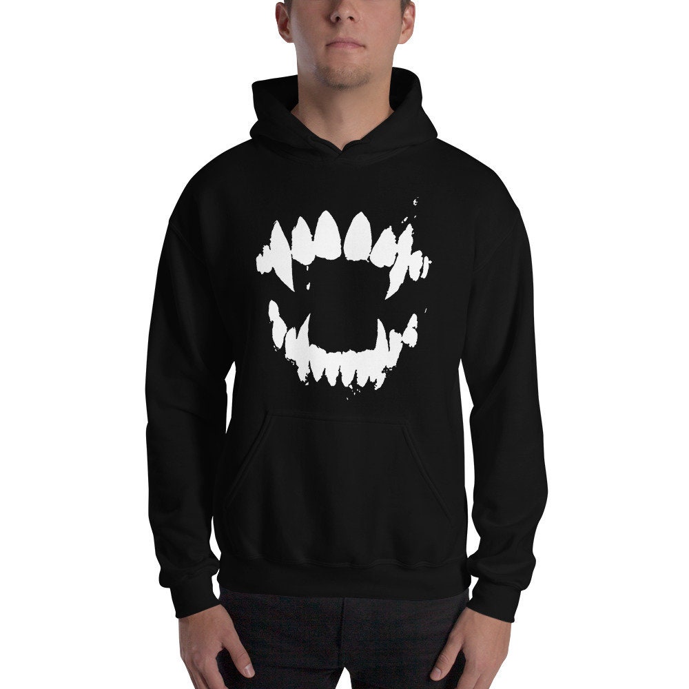 Streetwear Y2k Fangs Hoodie Y2K Hoodie Vamp Opium - Etsy