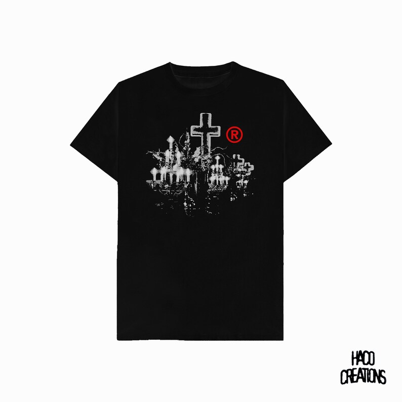 Opium Cross T-shirt | Y2K Shirts | Vamp | Opium Aesthetic | Streetwear ...