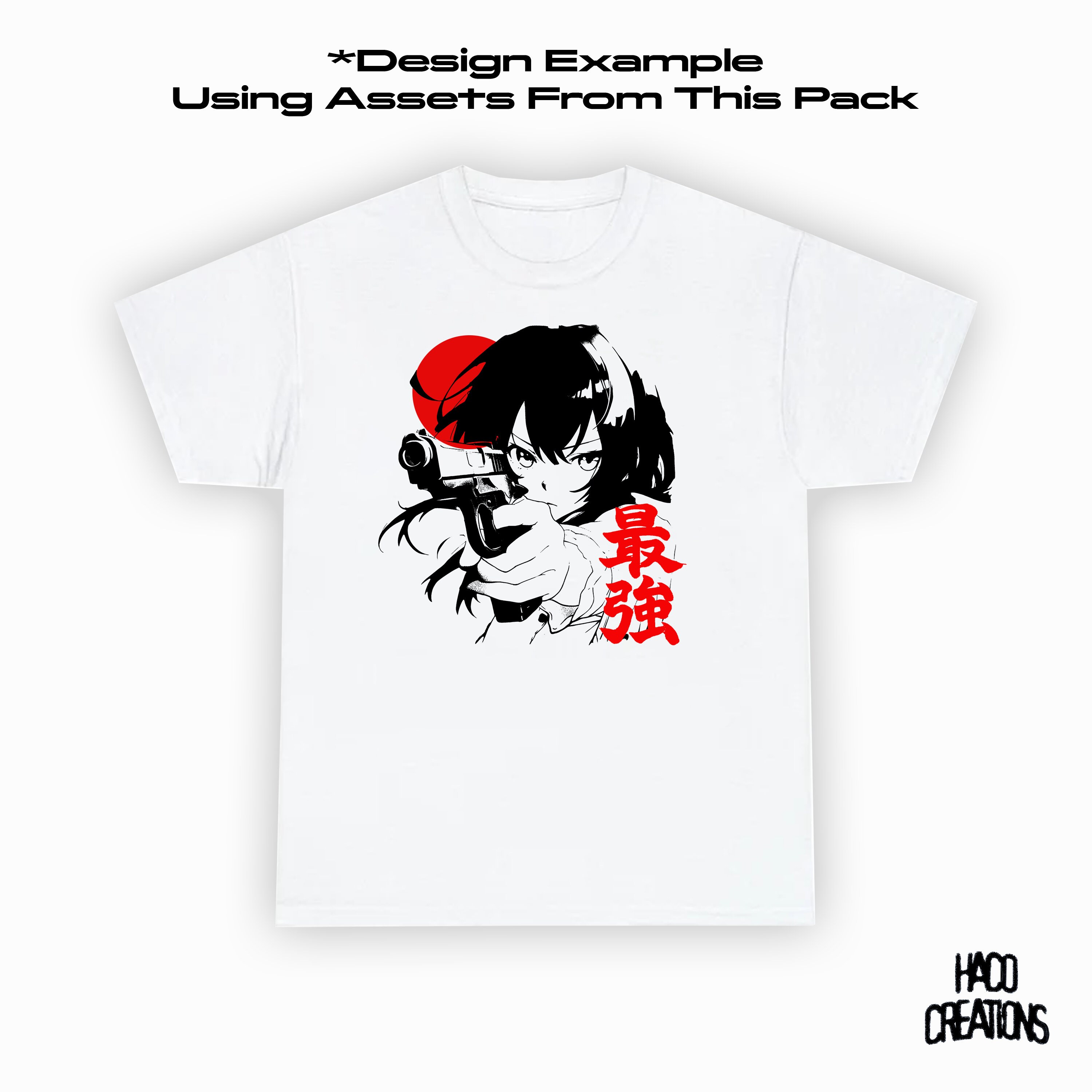 Anime Streetwear Aesthetic Icons & Symbols 25 Assets for Designs ...