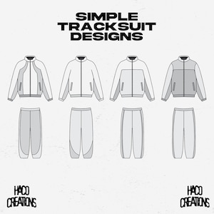 Streetwear Shell Tracksuit Vector Mockup Template for Clothing ...