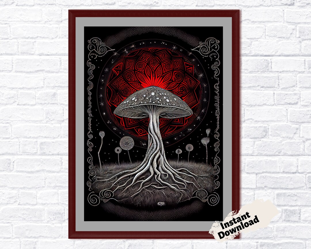 Magic Mushroom Printable Download Digital Poster Instant Download ...