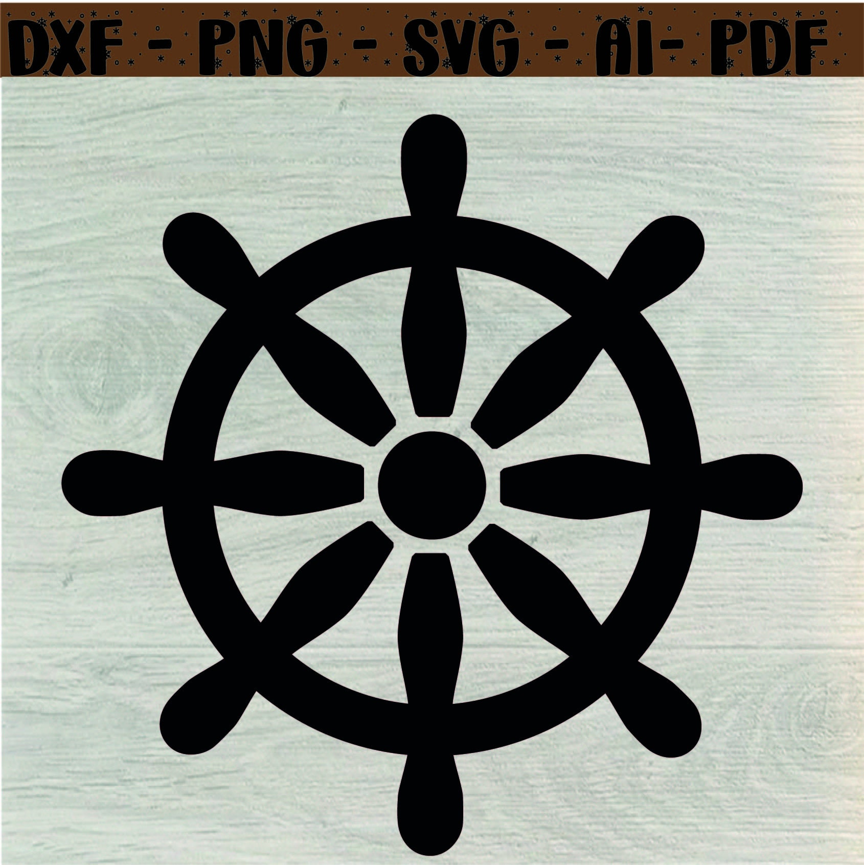 Ship Wheel SVG, Ship Wheel Cut File, Ship Wheel DXF, Ship Wheel PNG ...