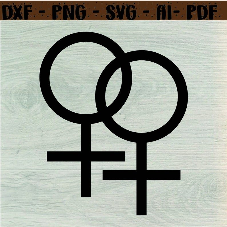 Double Female Symbol Svg, Female Symbol Svg (svg, Dxf, Eps, Png) Cut ...
