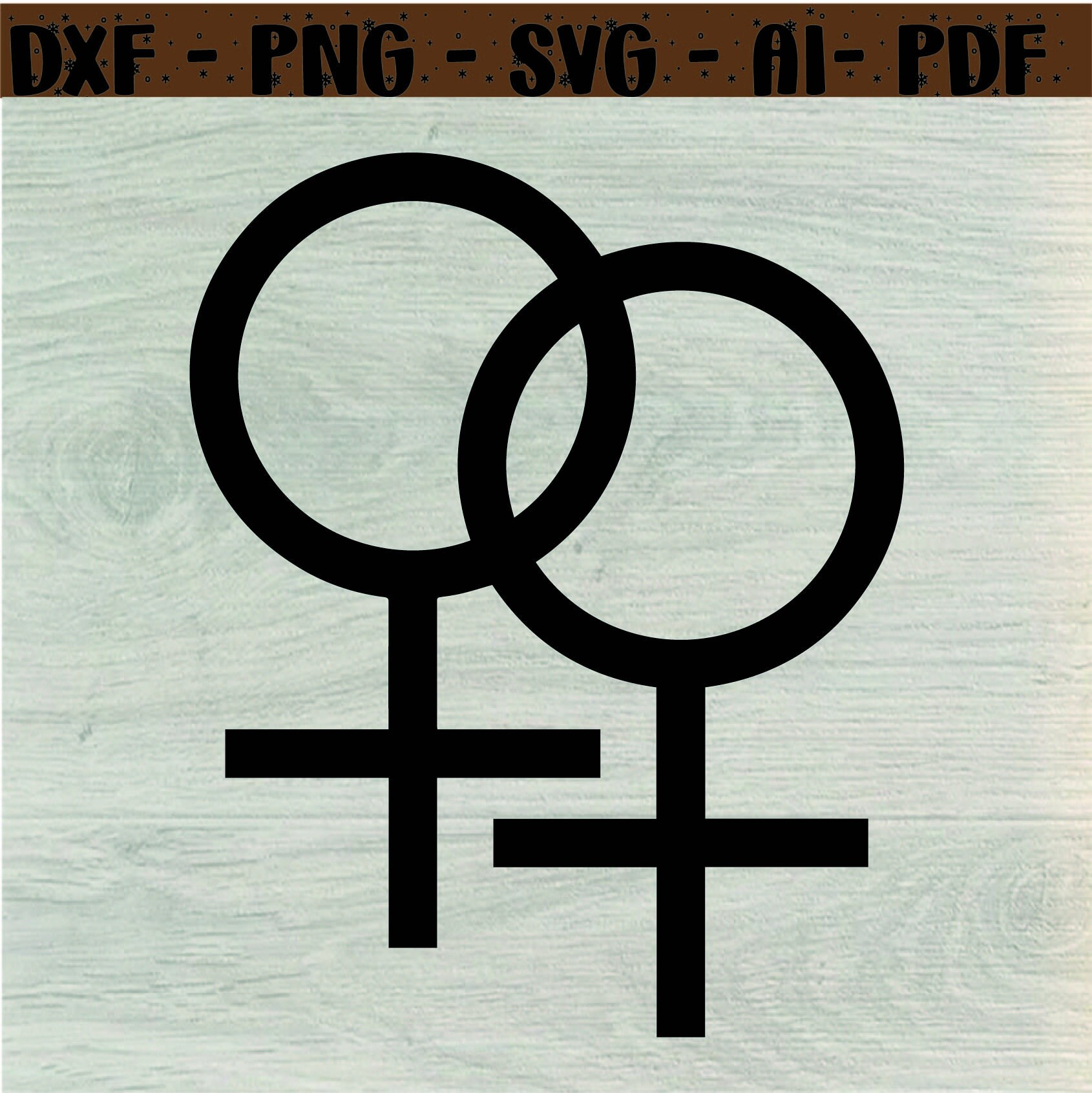 Símbolo femenino doble svg, símbolo femenino svg svg, dxf, eps, png ...