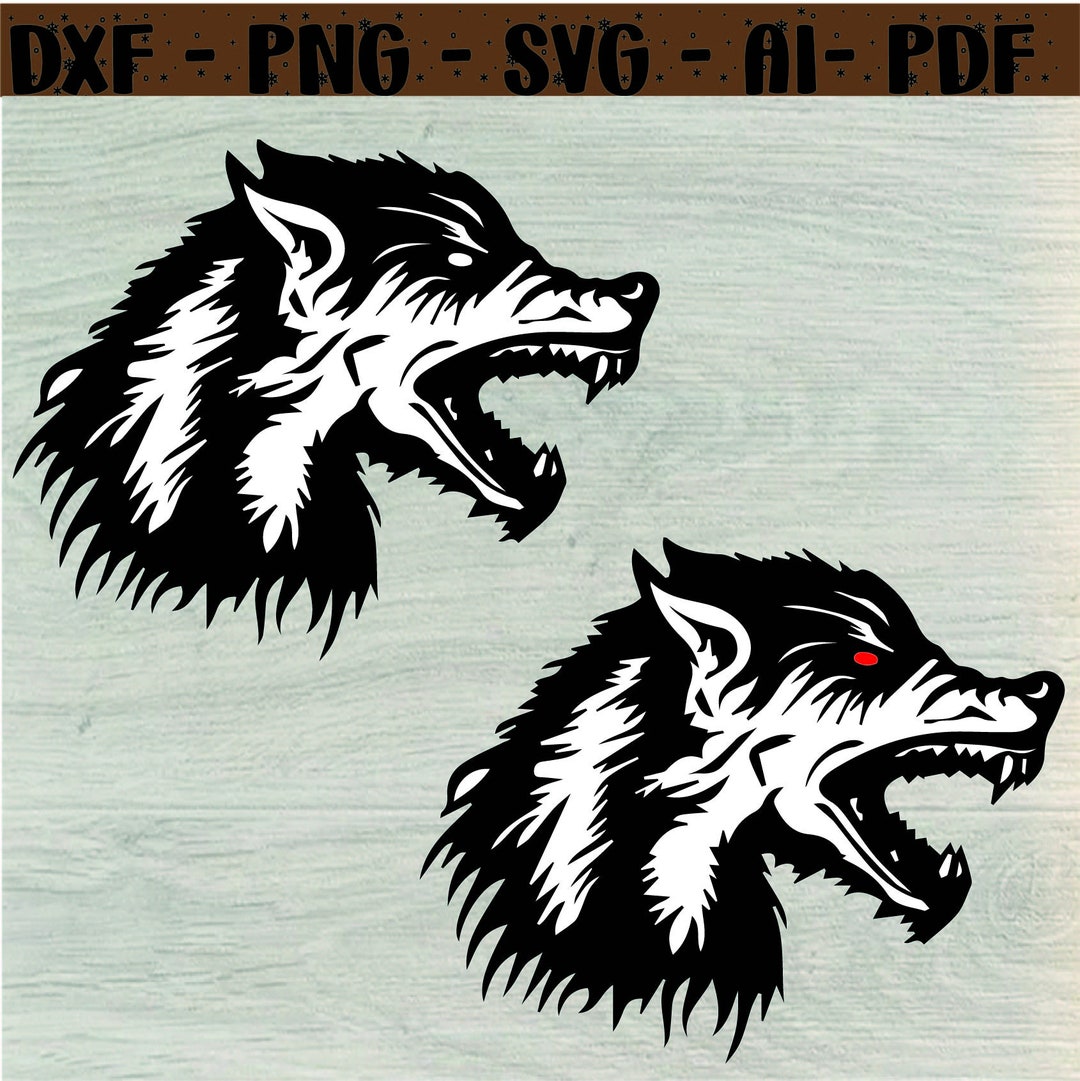 Wolf Svg,wolf Cut File,wolf Png,fancy Wolf Svg,wolf Vector,violent Wolf ...