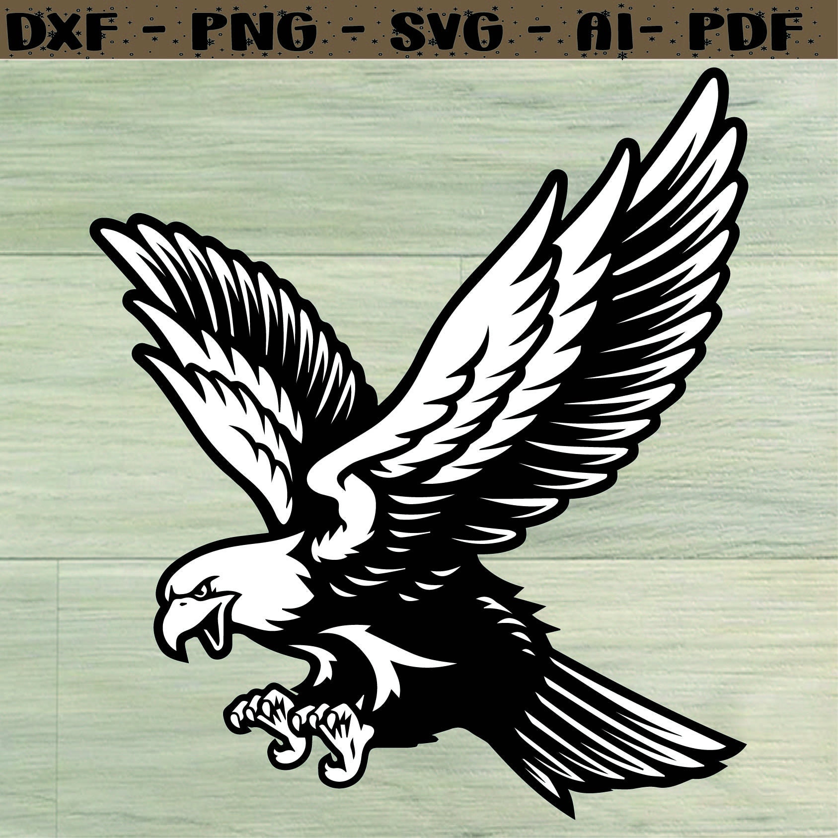 Eagle Svg Bird Flying Dxf Animal Laser Cut, Dxf Svg Files Laser CNC ...