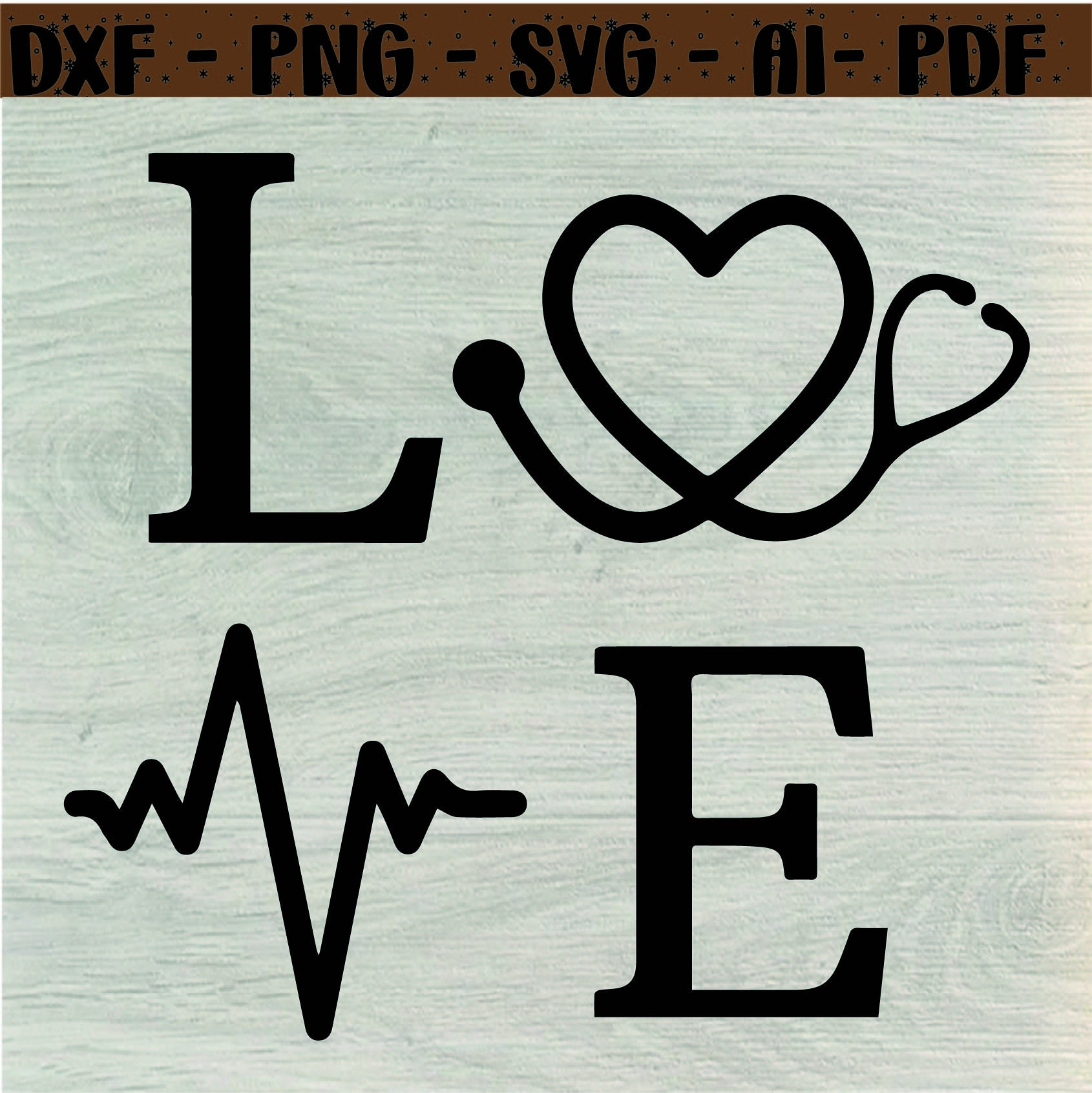 Love Nurse SVG File Instant Download Cut File for Cricut Silhouette ...