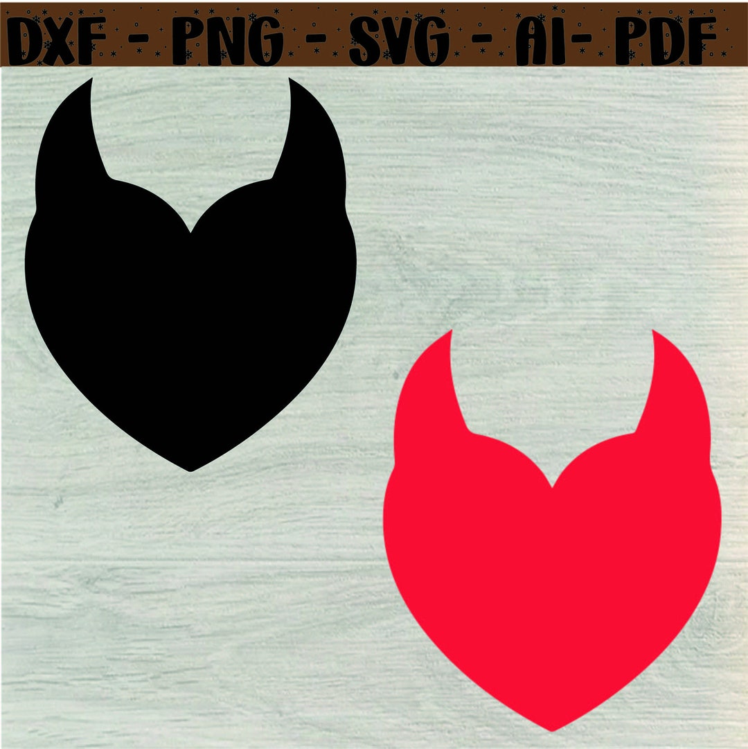 Devil Heart Svg Bundle, Devil Heart Cuttable Design, Svg File for ...
