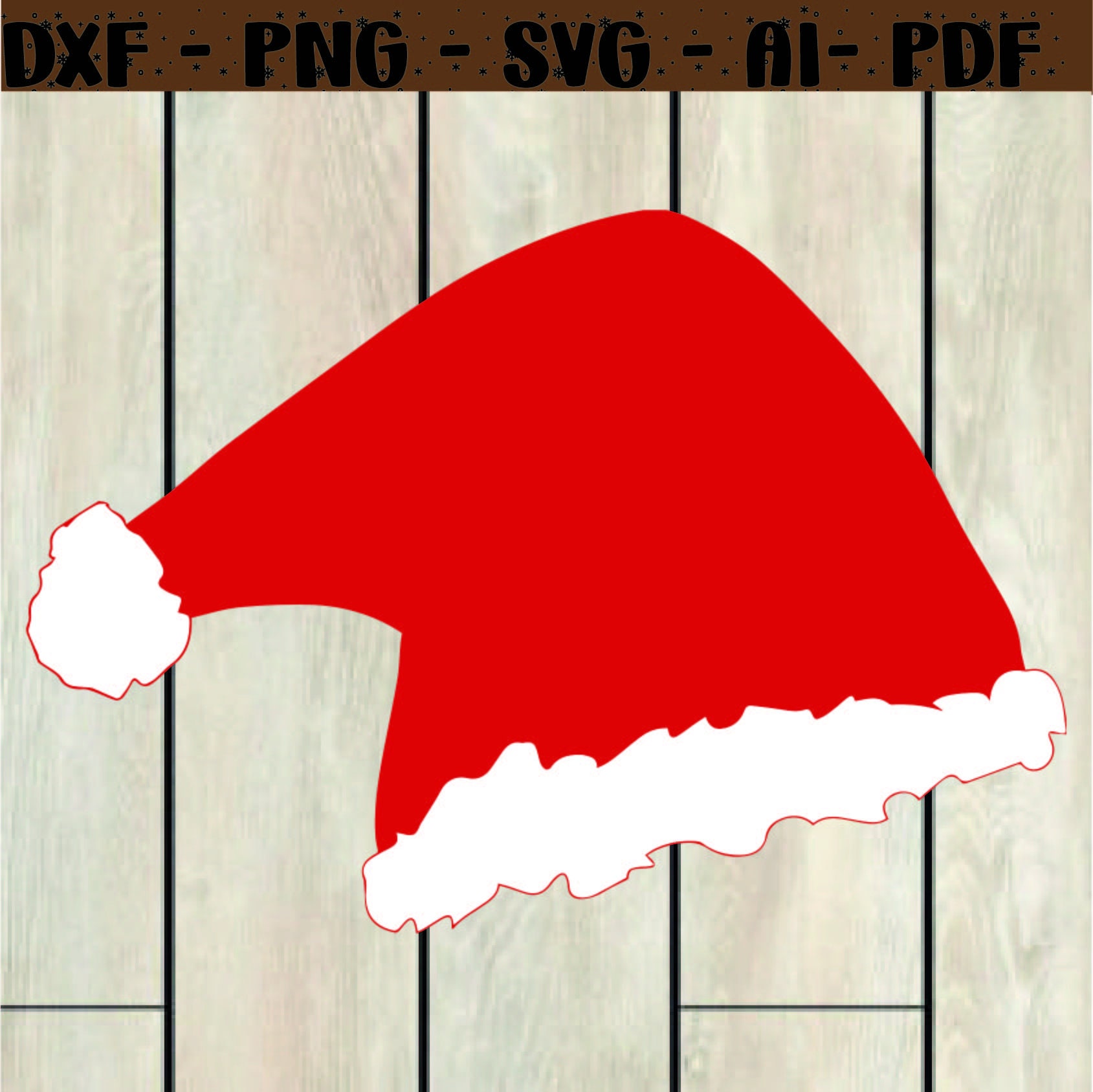 Santa Hat SVG, Santa Hat PNG, Santa Hat DXF, Instant Digital Download ...