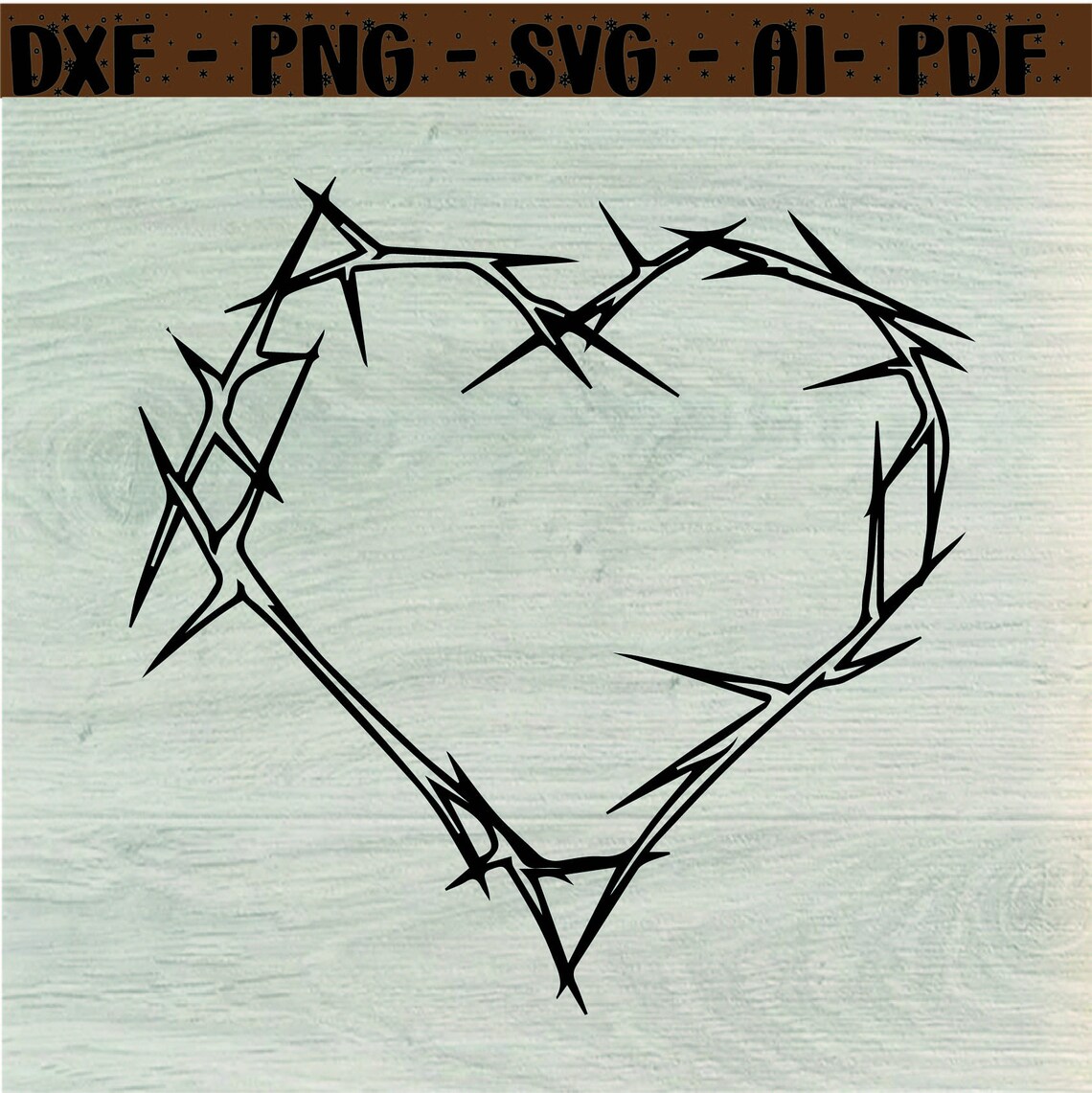 Heart Barbed Wire Svg Files for Cricut, Trendy Valentines Day SVG for ...