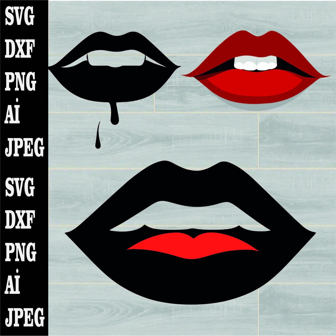 Lips Svg, Red Lips Svg, Kiss Svg, Lips Cut File, Kiss Design, Lips ...