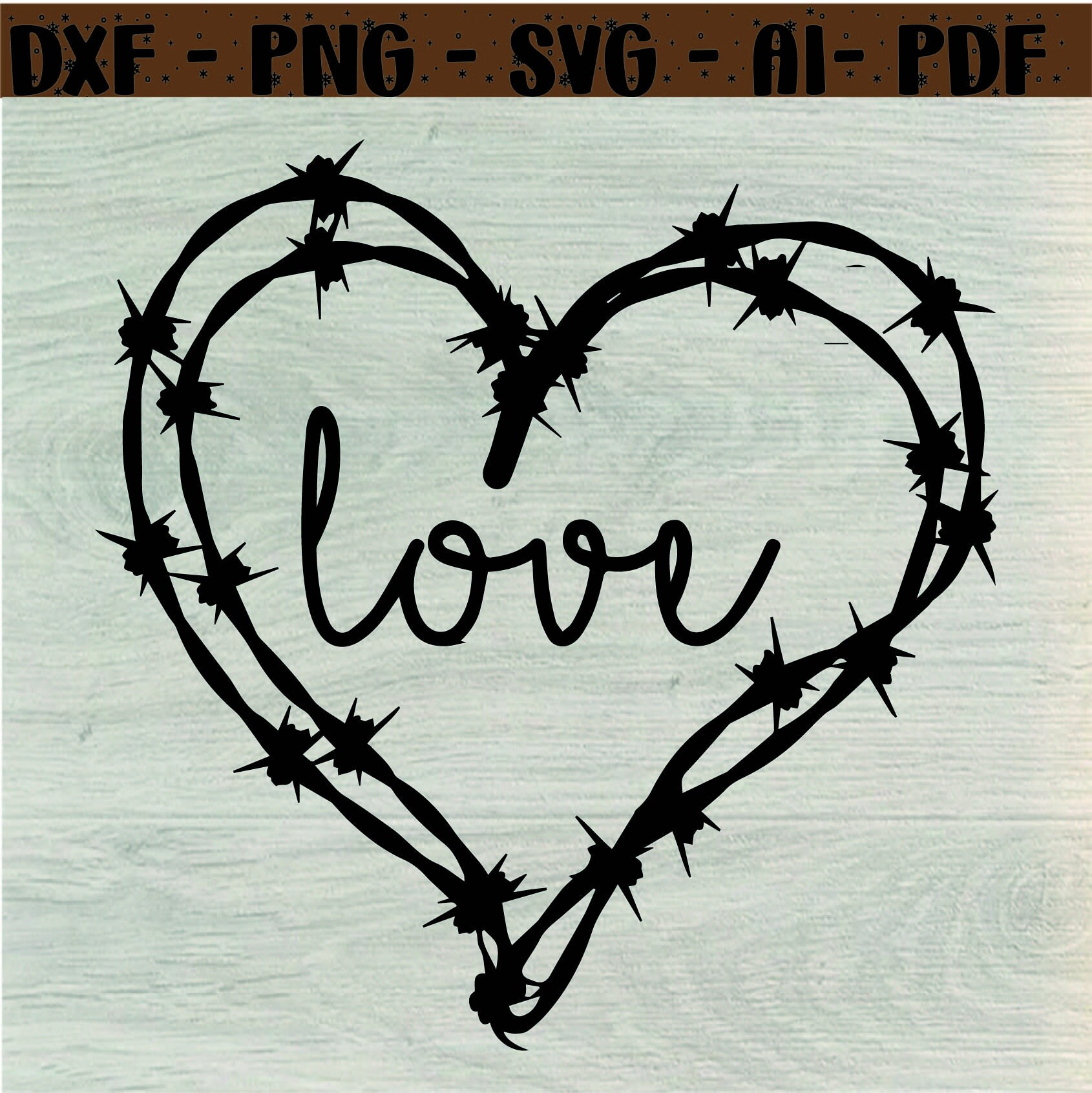 Barbed Heart Svg Bundle, Wired Heart Clipart, Barbed Wire Svg File for ...