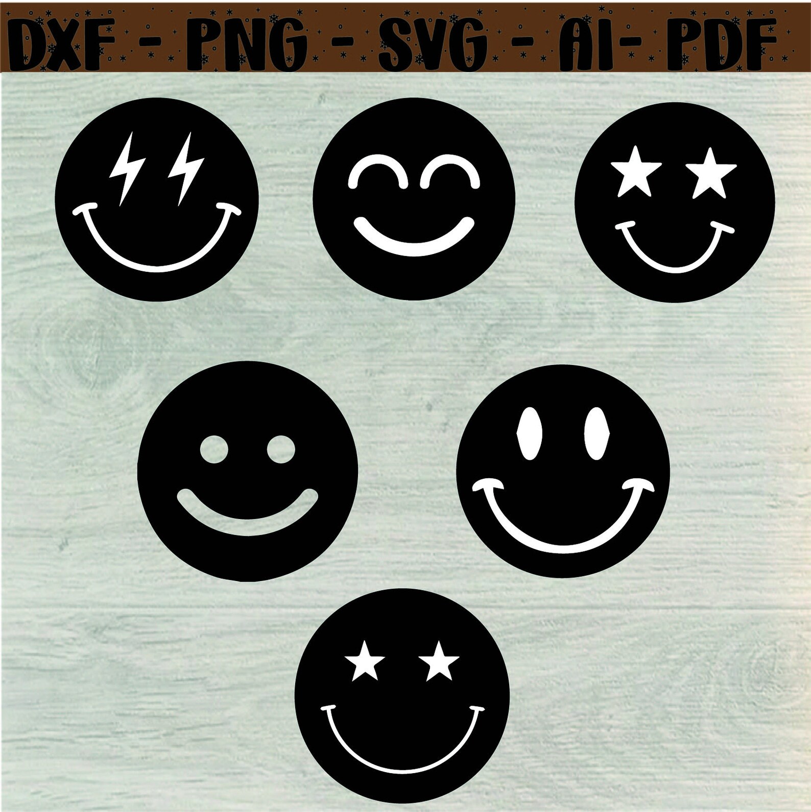 Smiley Face Svg Bundle, Smiley Face Svg, Smiley Face,png,dxf,svg,happy ...