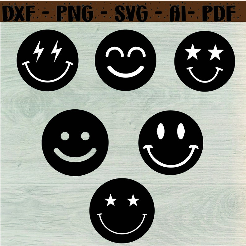 Smiley Face Svg Bundle, Smiley Face Svg, Smiley Face,png,dxf,svg,happy ...