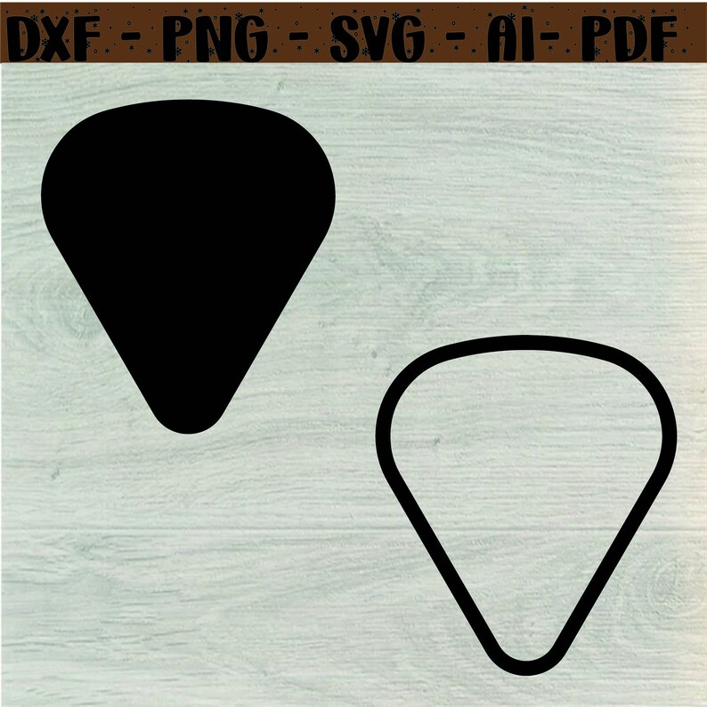 Guitar Pick SVG, Plectrum Silhouette Cut File, Guitar Pick Outline ...