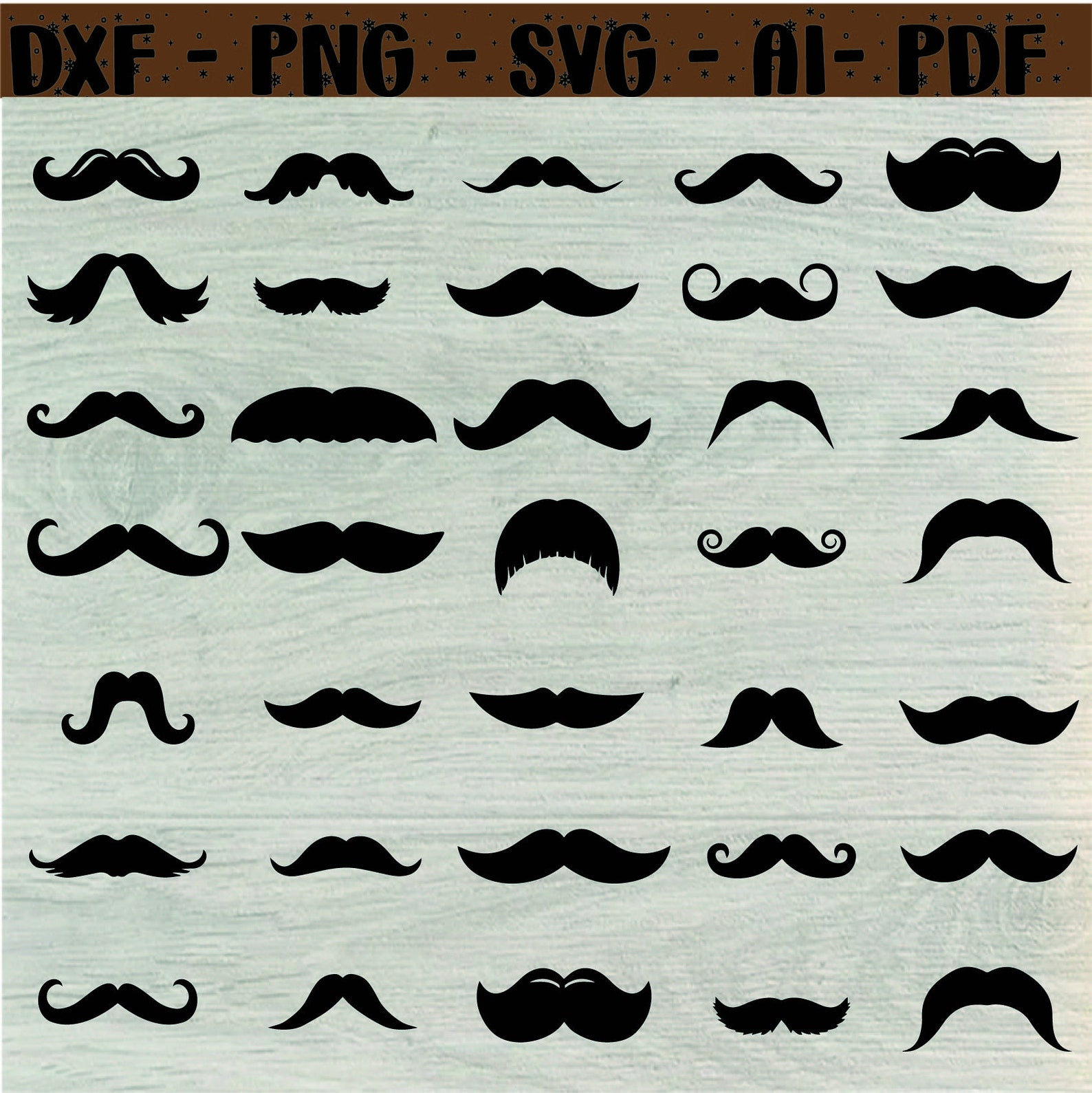 Moustache Svg, Moustache Bundle Svg, Mustaches Clipart,mustache Clipart, Digital Download ...