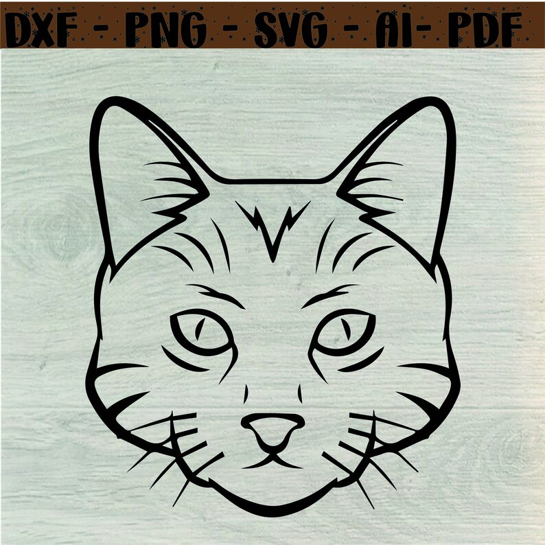 Cat Svg, Cat Outline Svg, Svg, Kitten Png, Cat Head Svg, Cats Clipart ...