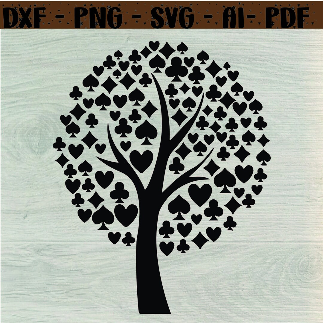 Split Love Tree SVG, Monogram Tree, Love Tree Cut File, Sweetheart Tree ...