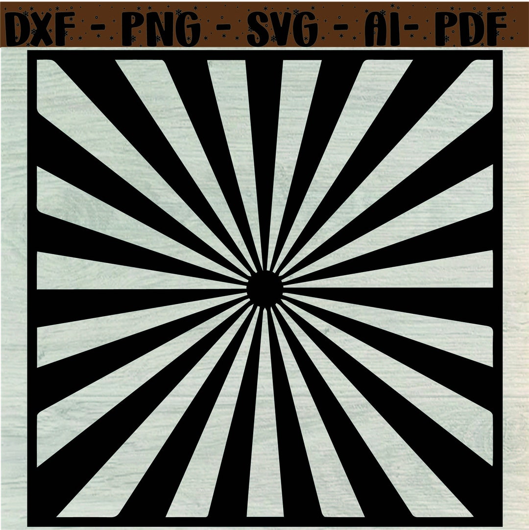 Sunburst Pattern SVG, Sunburst Cut Files, Sunray Pattern SVG Vector ...