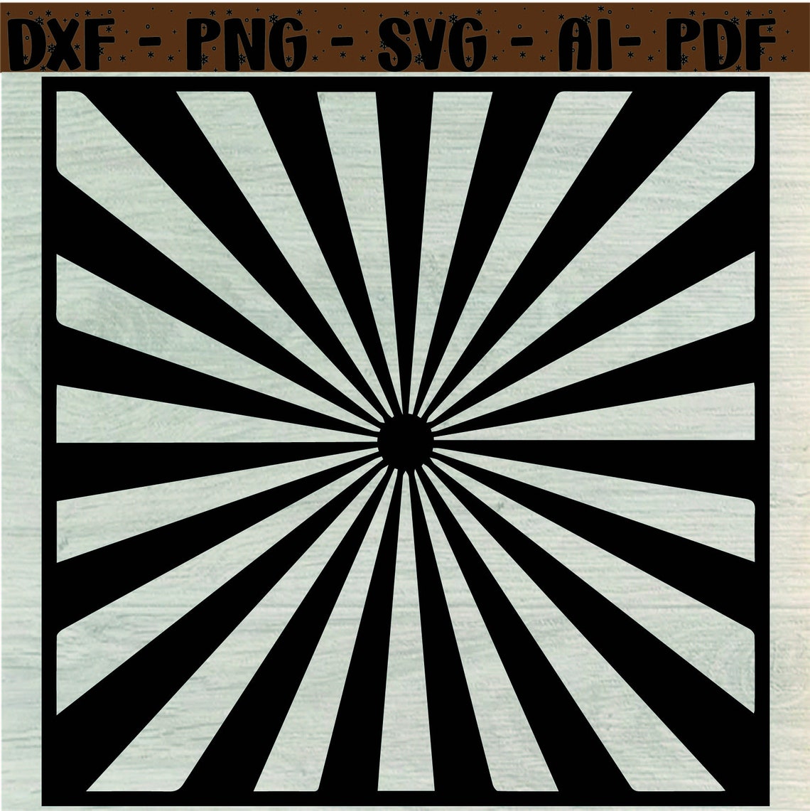 Sunburst Pattern SVG, Sunburst Cut Files, Sunray Pattern SVG Vector ...
