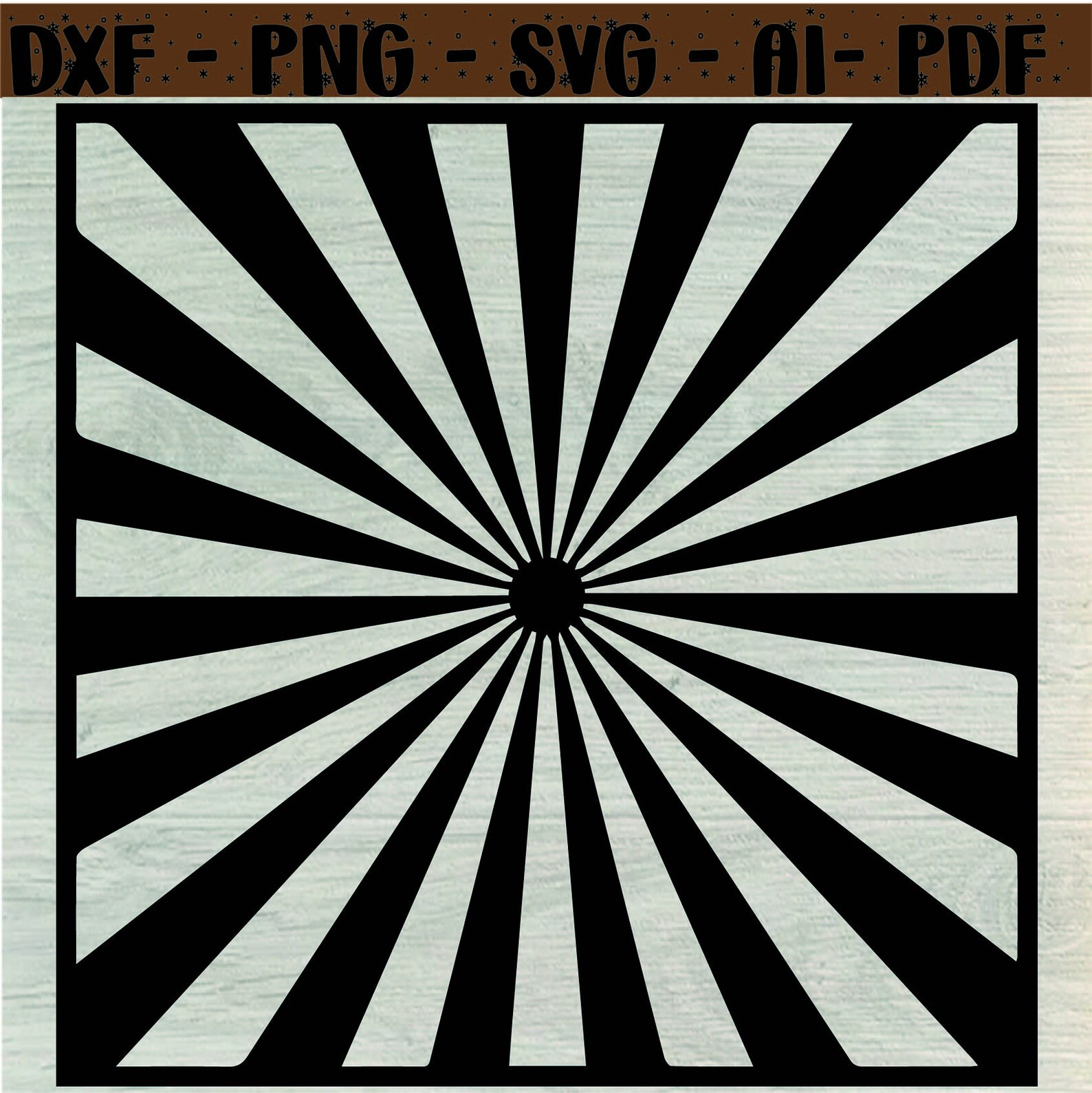 Sunburst Pattern SVG, Sunburst Cut Files, Sunray Pattern SVG Vector ...