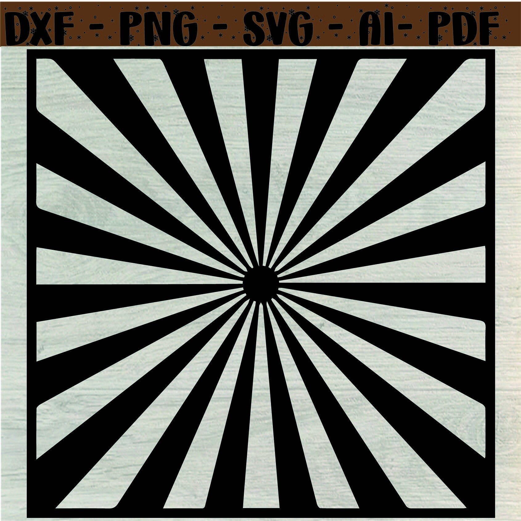 Sunburst Pattern SVG, Sunburst Cut Files, Sunray Pattern SVG Vector ...