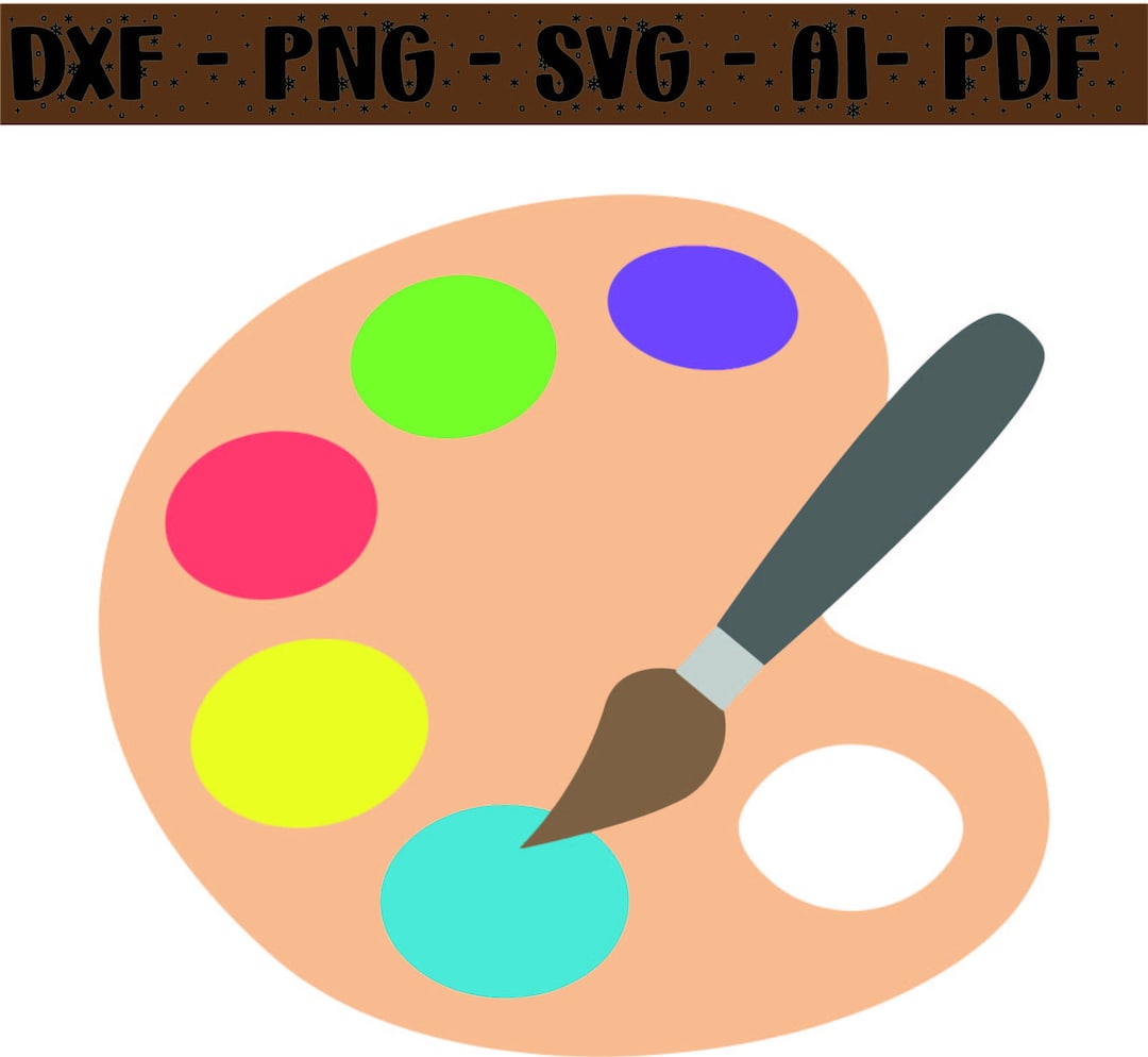 PAINT PALETTE SVG - Color Palette Svg, Commercial Use Svg, Artist Svg ...